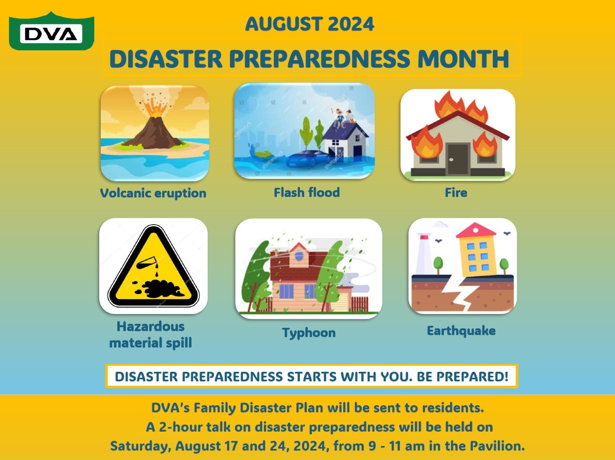 August is Disaster Preparedness Month - Dasmariñas Village