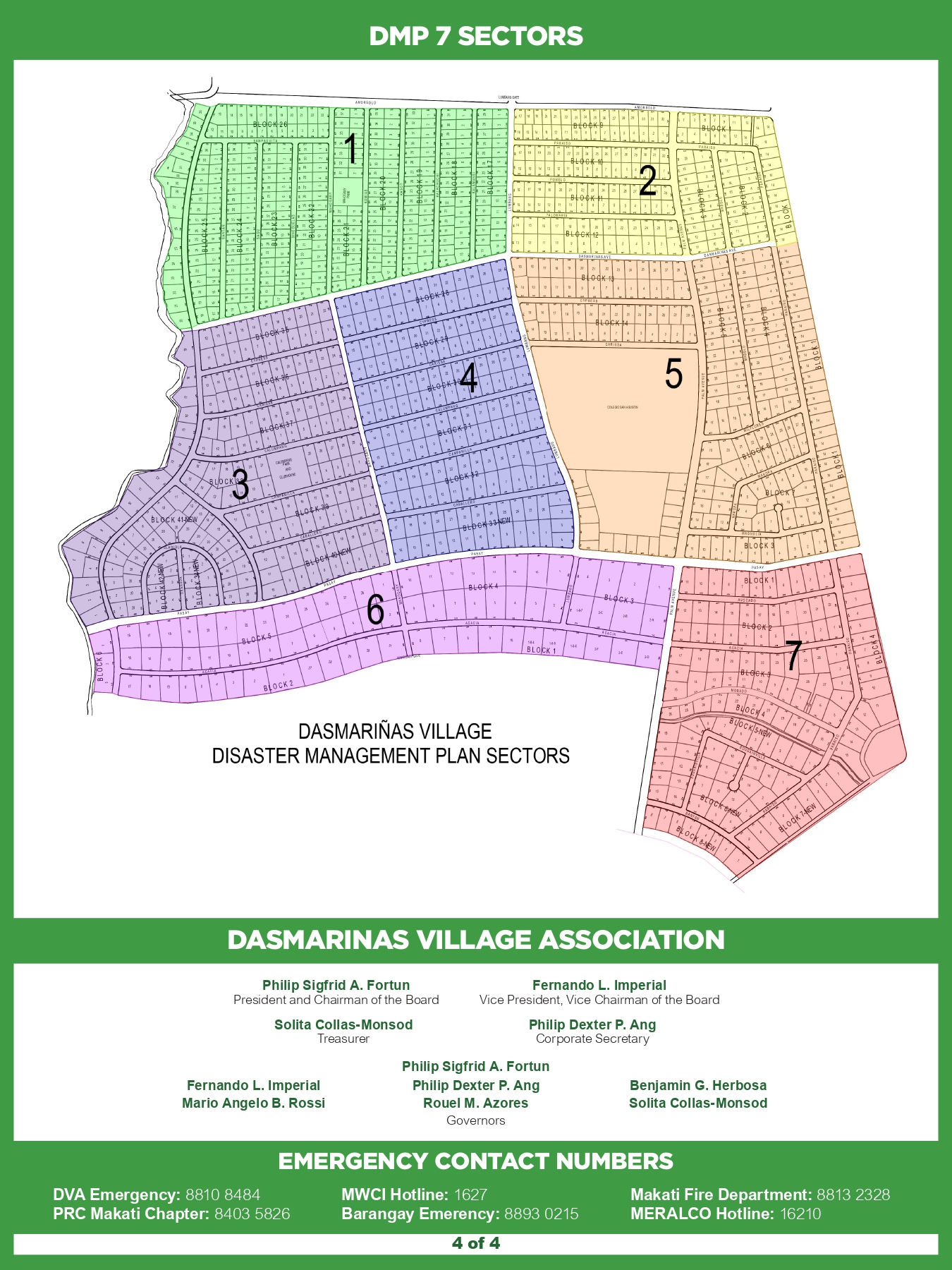 DVA Disaster Management Plan - Dasmariñas Village